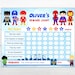 EDITABLE SUPERHERO Chore Chart Reward Chart Personalise the - Etsy Canada