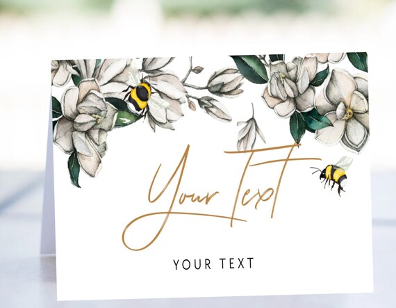 EDITABLE Bee Birthday Tent Card Editable Bee Birthday Food Tent Cards ...