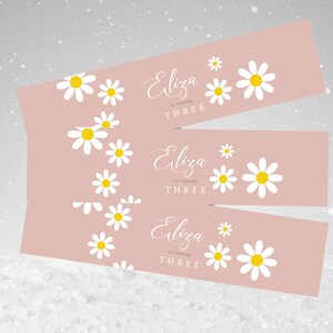 Daisy Birthday Bottle Labels Editable Daisy Party Labels Editable Boho ...