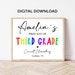 Editable First Day of Third Grade Sign Colorful First Day of School ...