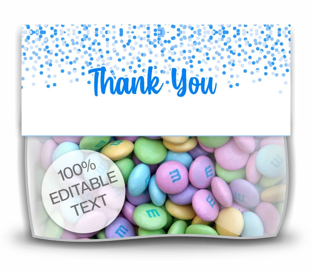Editable Blue Bag Topper in Two Sizes Blue Topper Tags Editable Favor ...