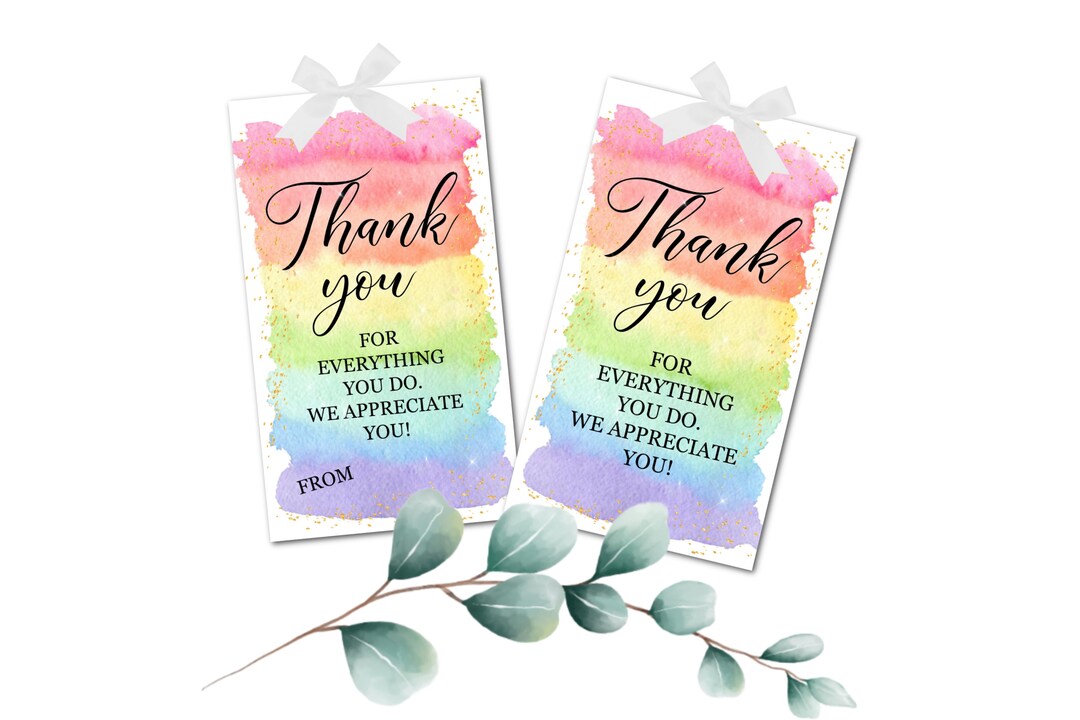 Editable Appreciation Tags Personalized Appreciation Editable Tags ...