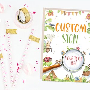 Editable Bug Party Signs X 3 Sizes! Bug Birthday Party Signs Bug Party ...