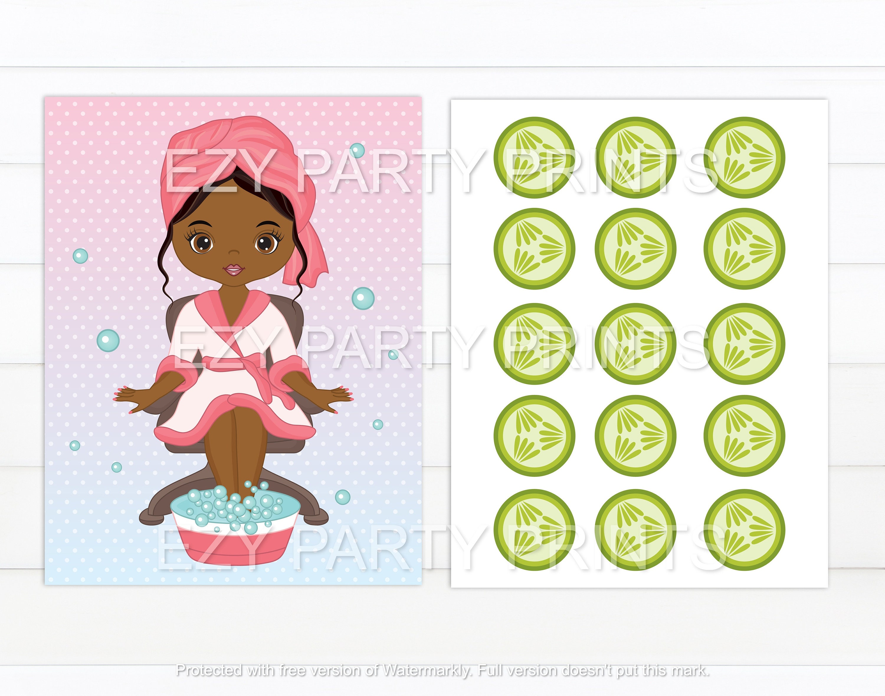 Pamper Party Game Pin the Cucumber on the Girl Game Instant - Etsy