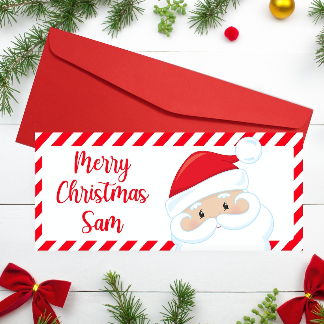 Sobre de Navidad editable para dinero, Sobre de Navidad, Regalo, Evento, Porta entradas ...