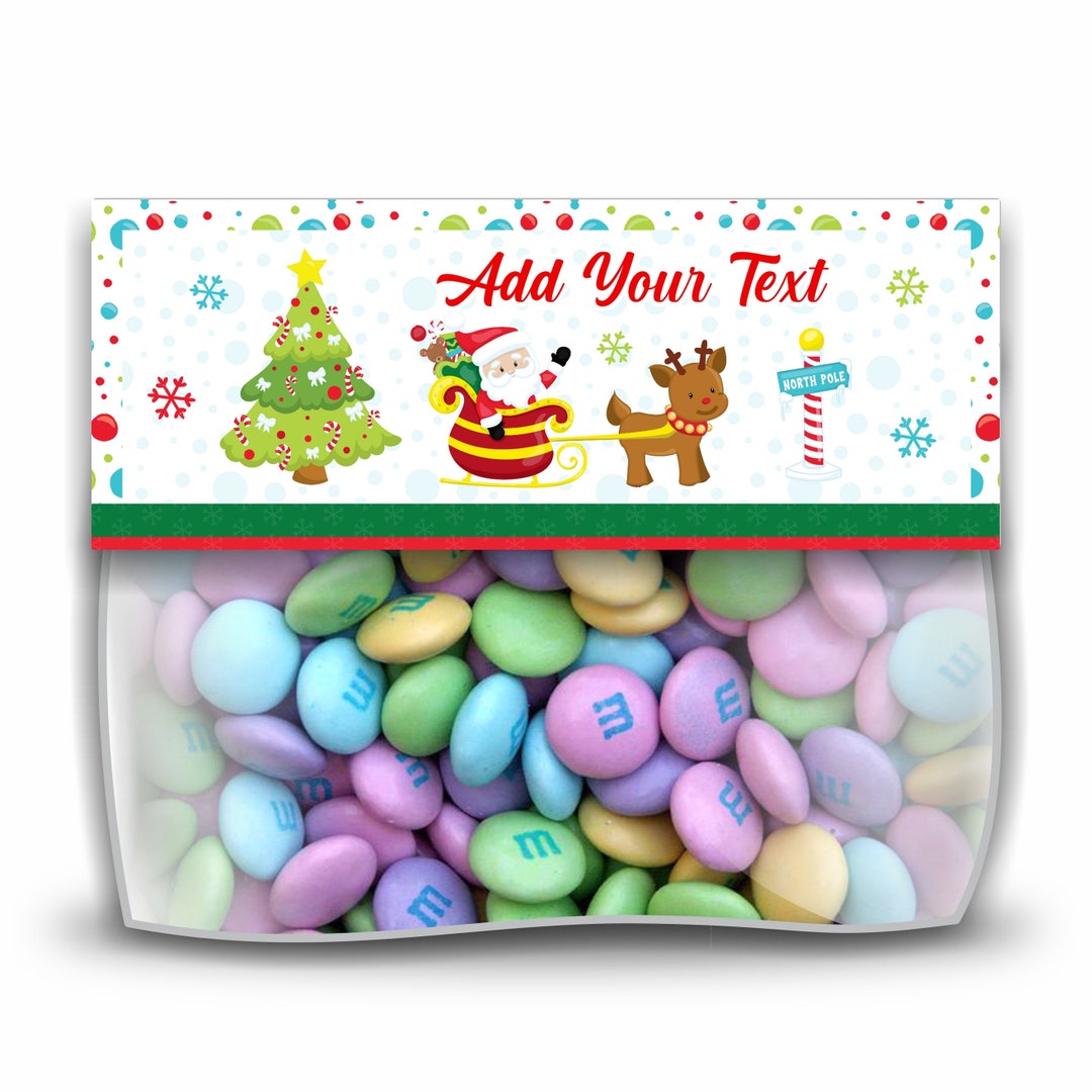 Editable Christmas Bag Topper Christmas Bag Toppers Treat Bag Toppers ...