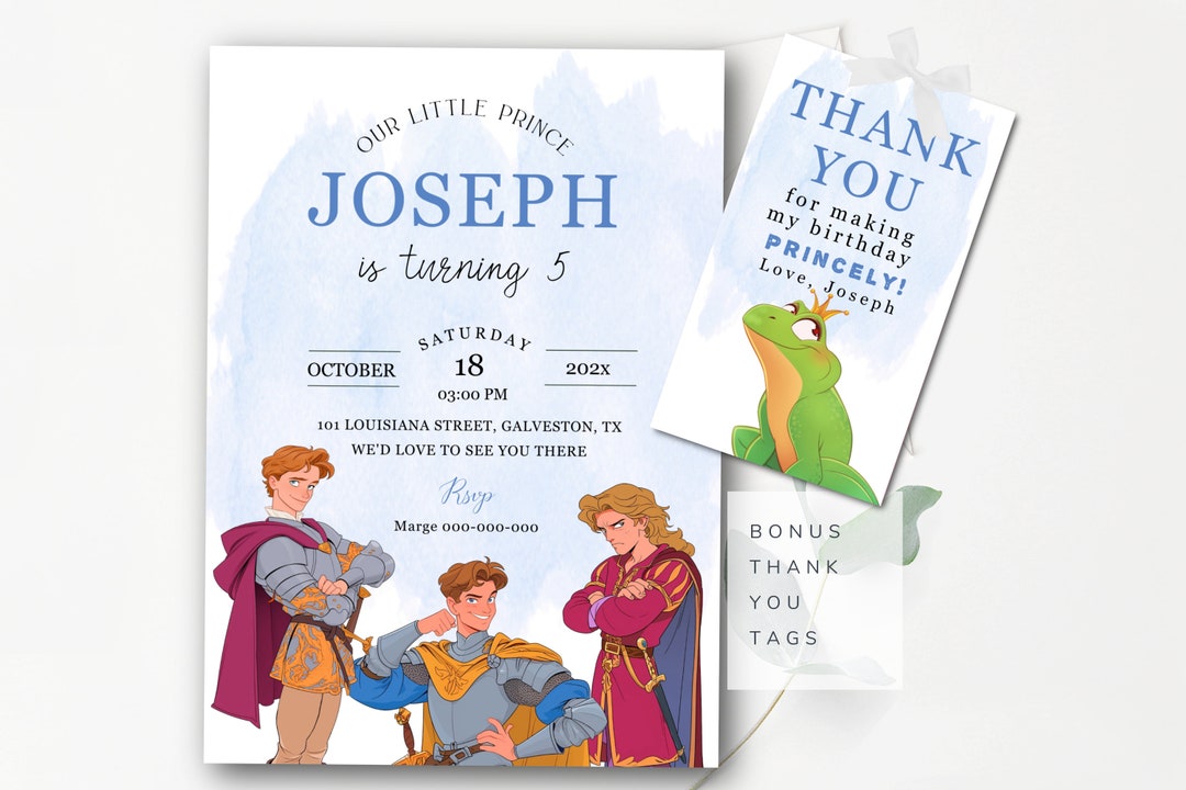 Prince Invitation Template Editable Little Prince Party Invitation ...