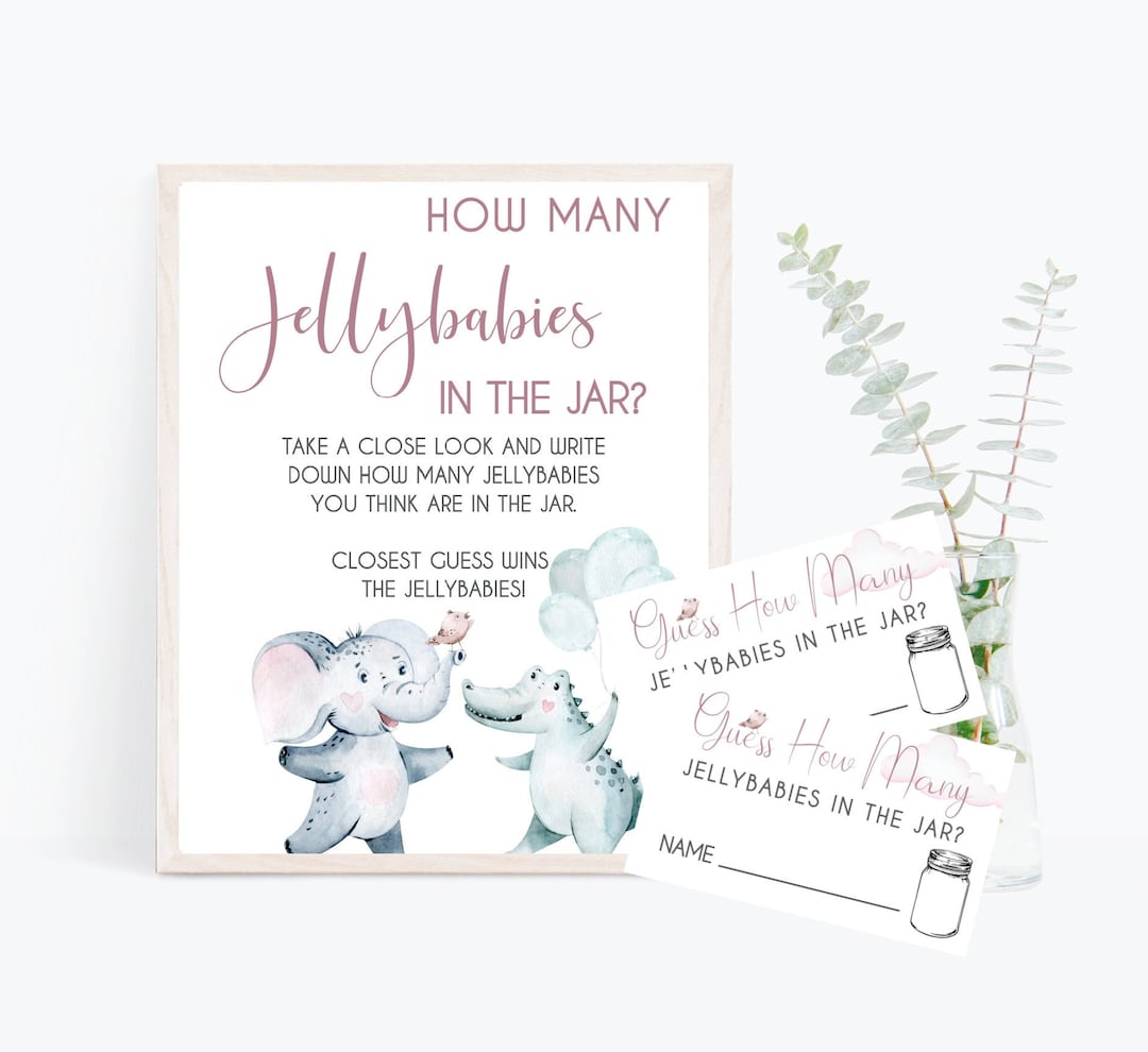 How Many Jelly Babies Game Baby Shower Game for Instant Download ...