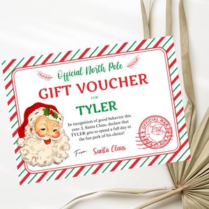 Santa Gift Voucher for Kids Template to Edit, Download and Print ...
