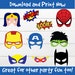 Superhero Party Props. Super Hero Photo Booth Props Superheroes ...