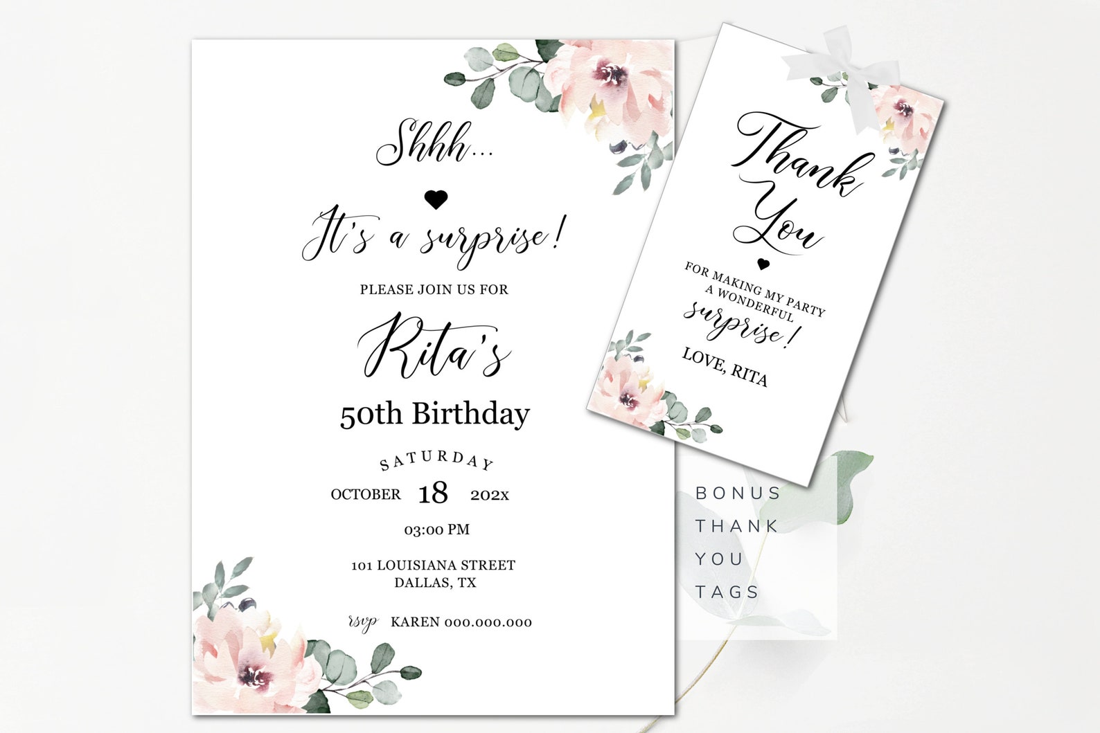 Surprise Birthday Party Invitation Template Surprise Party Invitation ...