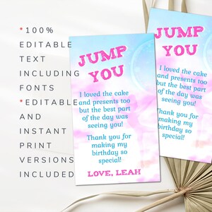 Jump Invitation Jump Birthday Party Invite Trampoline Party Jump Party ...