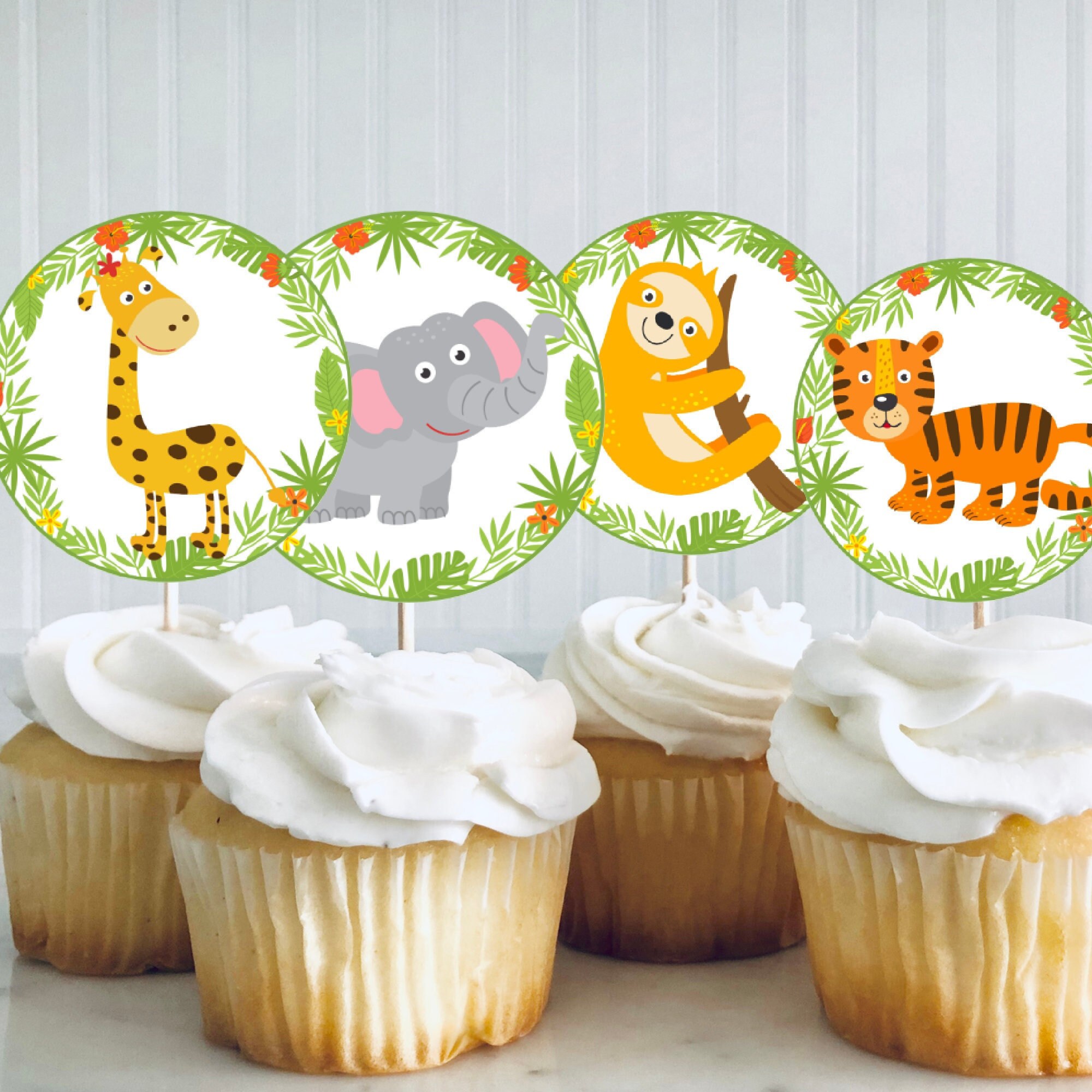 Animal Cupcake Toppers for Instant Printing Cupcake Toppers - Etsy
