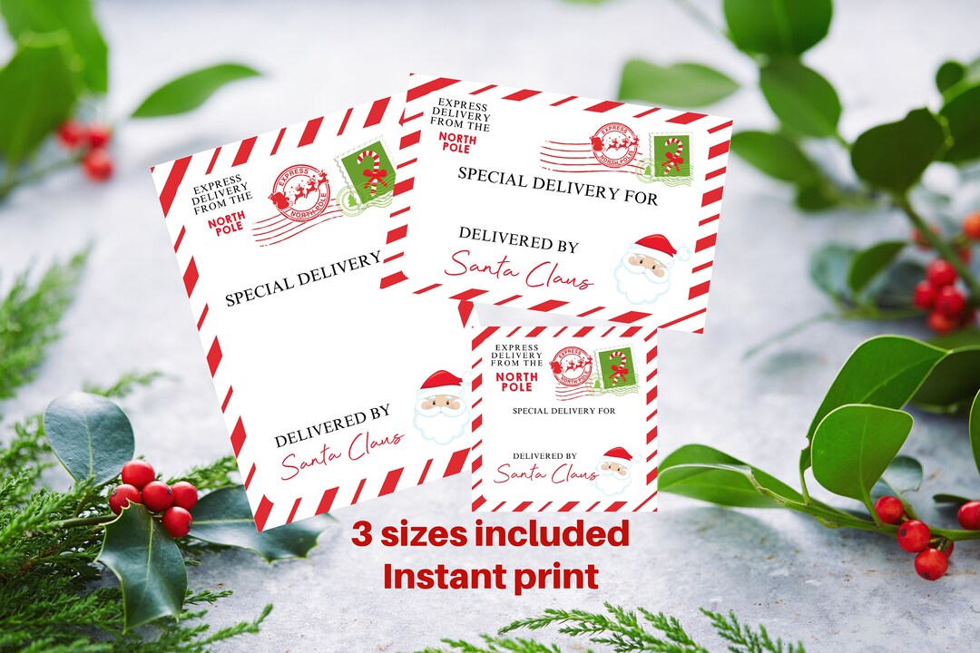 Christmas Gift Labels in 3 Sizes Instant Print Christmas Labels Write ...