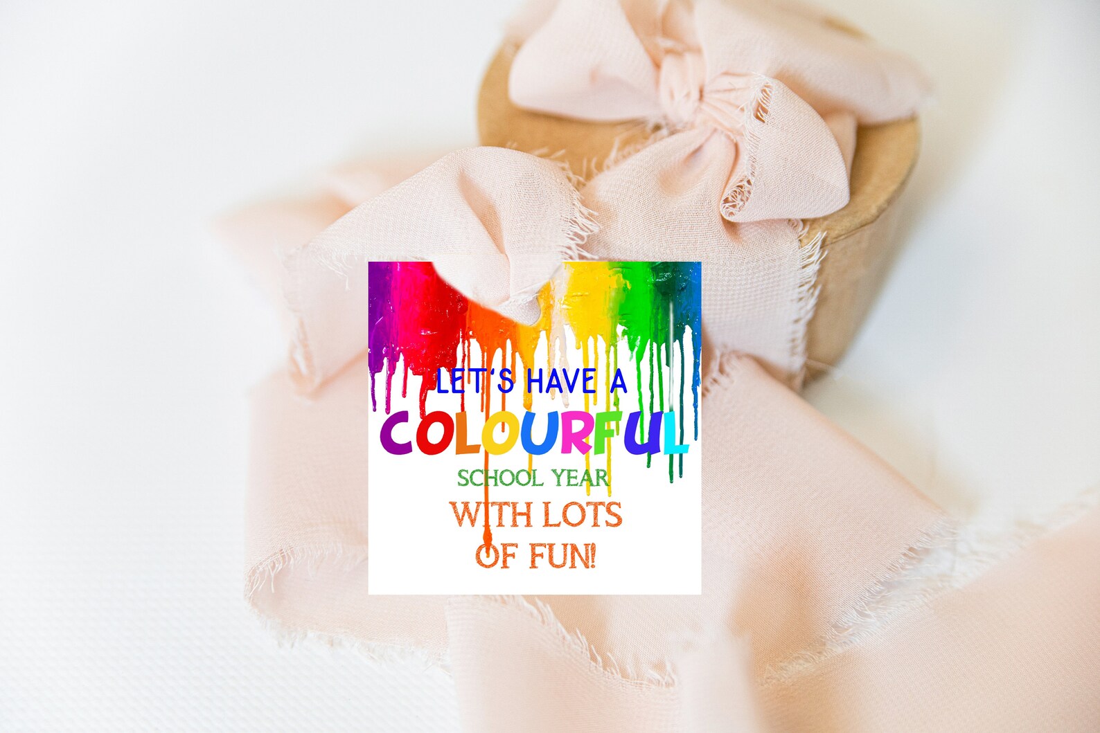 First Day of School Tag for Instant Printing Let's Have A Colourful ...