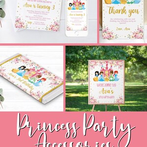Editable Princess Birthday Welcome Sign Princess Party Sign ...