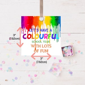 First Day of School Tag for Instant Printing Let's Have A Colourful ...