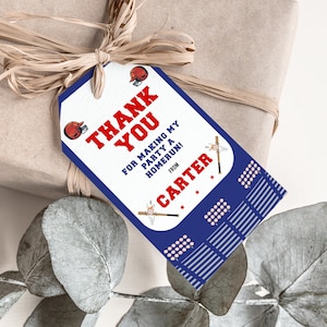 Baseball Birthday Thank You Tags Baseball Gift Tags Editable Baseball ...