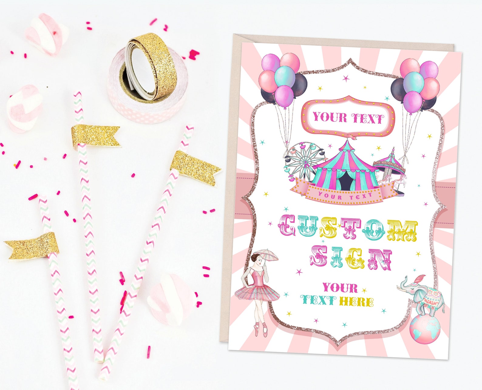 CIRCUS Custom Sign That You Personalise With Your Own Text for - Etsy