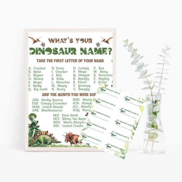 Dinosaur Party Game - Etsy