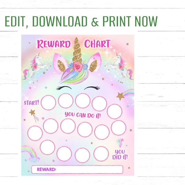 Dry Night Reward Chart - Etsy