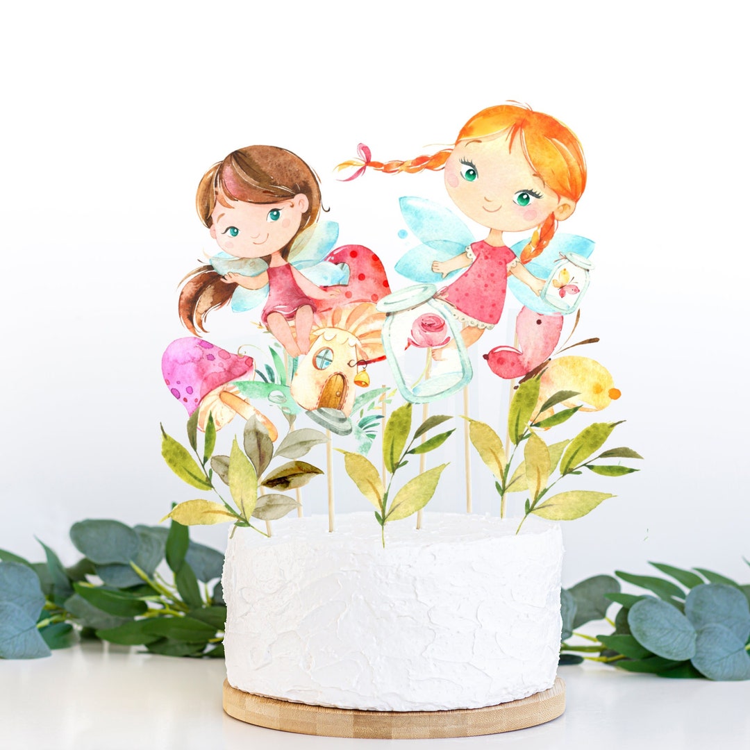 Fairies Cake Centrepiece for Instant Printing 15 Fairy Cake Toppers ...