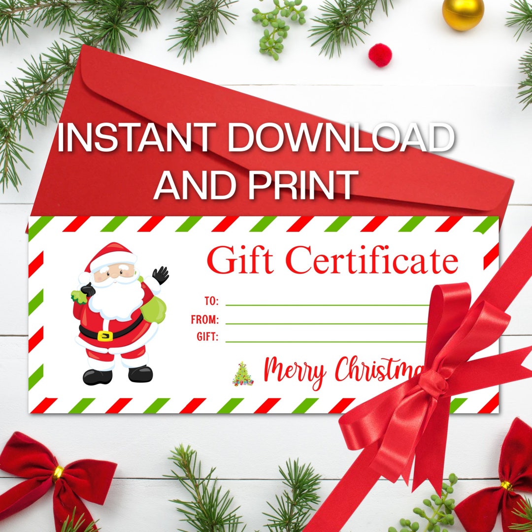 Editable Gift Money Voucher Christmas Money Coupon Template Christmas ...