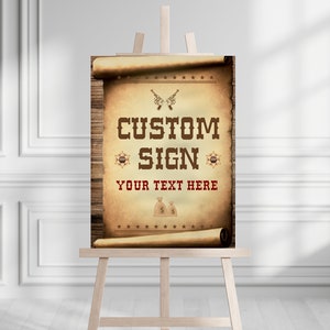 Cowboy Birthday Party Sign Western Birthday Signs Wild West Birthday ...