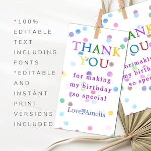 Editable Confetti Gift Tags Personalized Pastel Confetti Editable Tags ...
