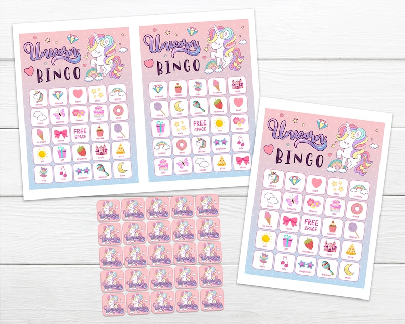 Unicorn BINGO Game Unicorn BINGO Printable Bingo Game - Etsy Australia