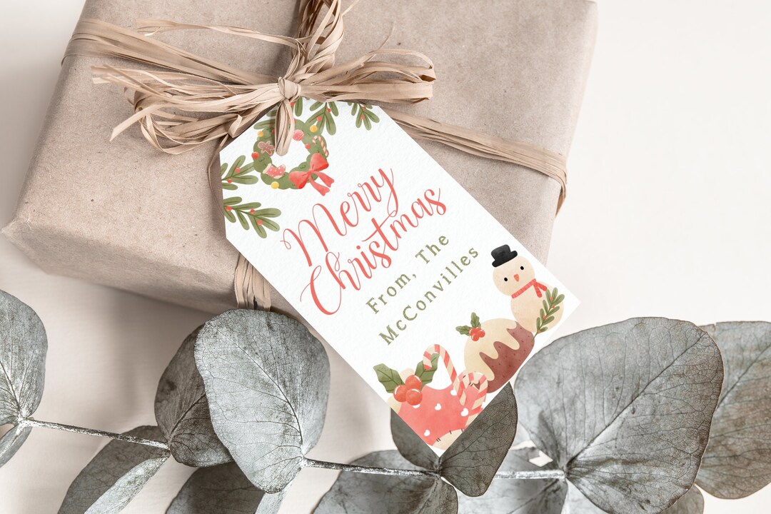 Editable Christmas Gift Tags Editable Merry Christmas Gift Tags ...