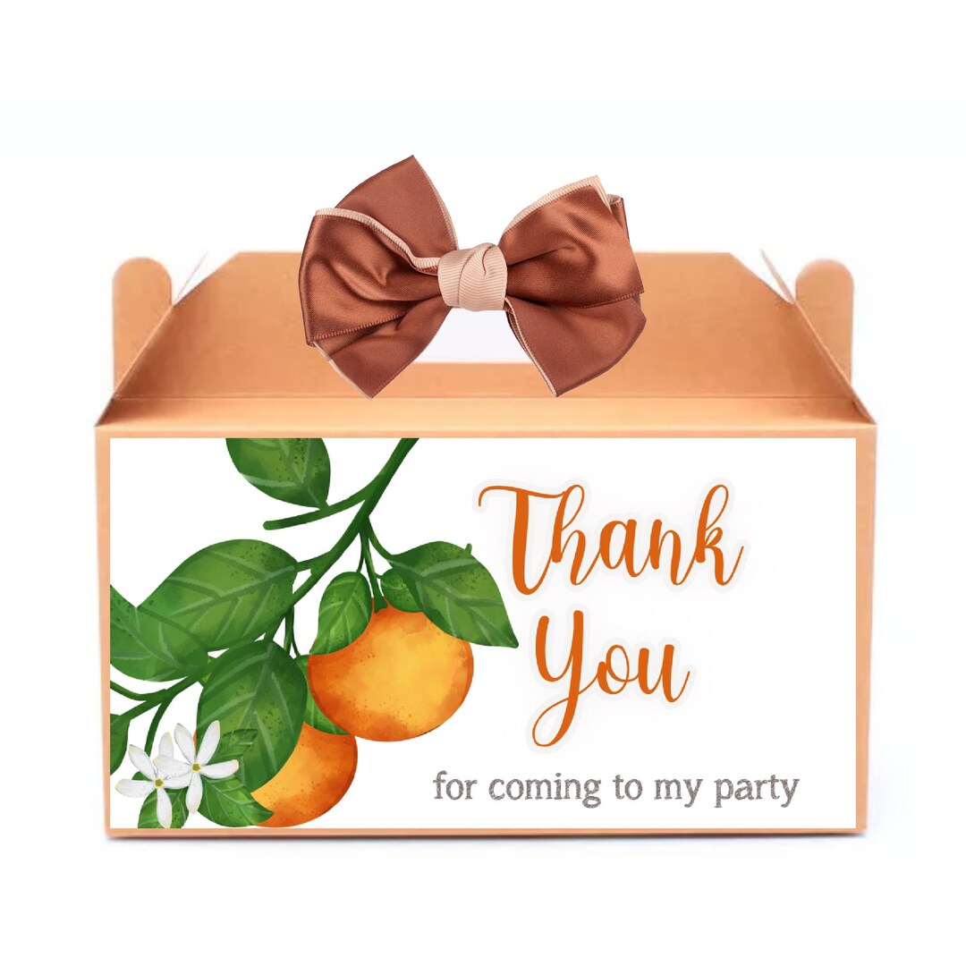 Editable Orange Birthday Gable Gift Box Label, Oranges Gable Box Label ...