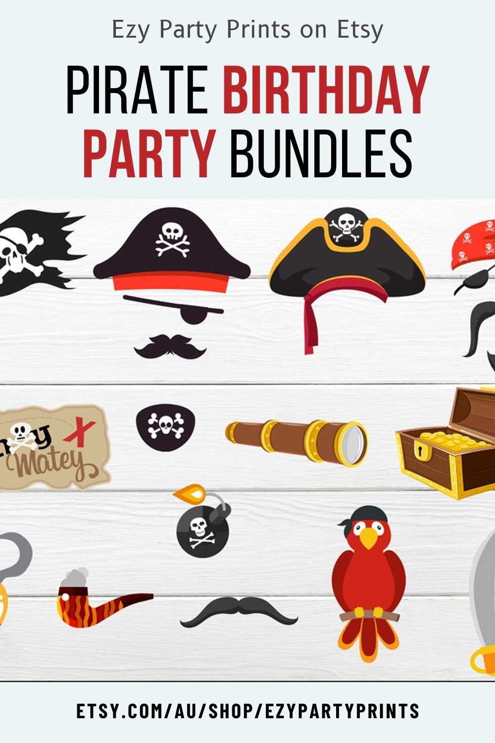 Pirate PARTY PROPS. Pirate Photo Booth Props for Instant - Etsy