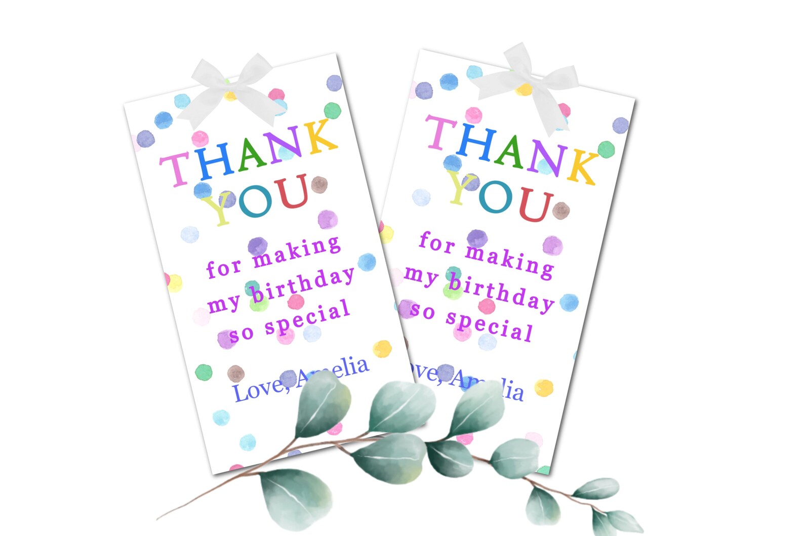 Editable Confetti Gift Tags Personalized Pastel Confetti Editable Tags ...