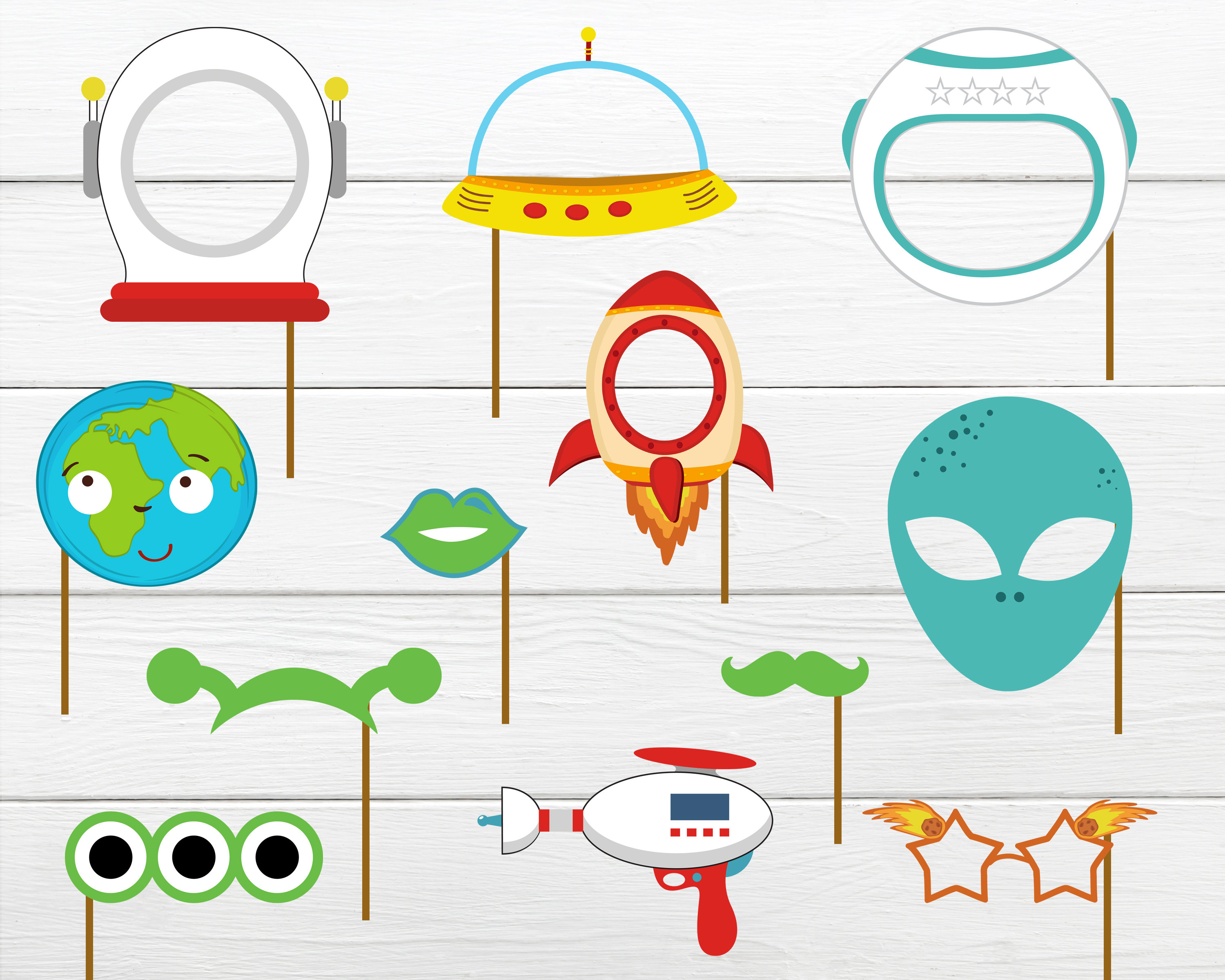 SPACE PARTY PROPS. Outer Space Photo Booth Props Space - Etsy Australia