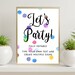 Editable Rainbow Confetti Birthday Party Signs Rainbow Spots Party ...