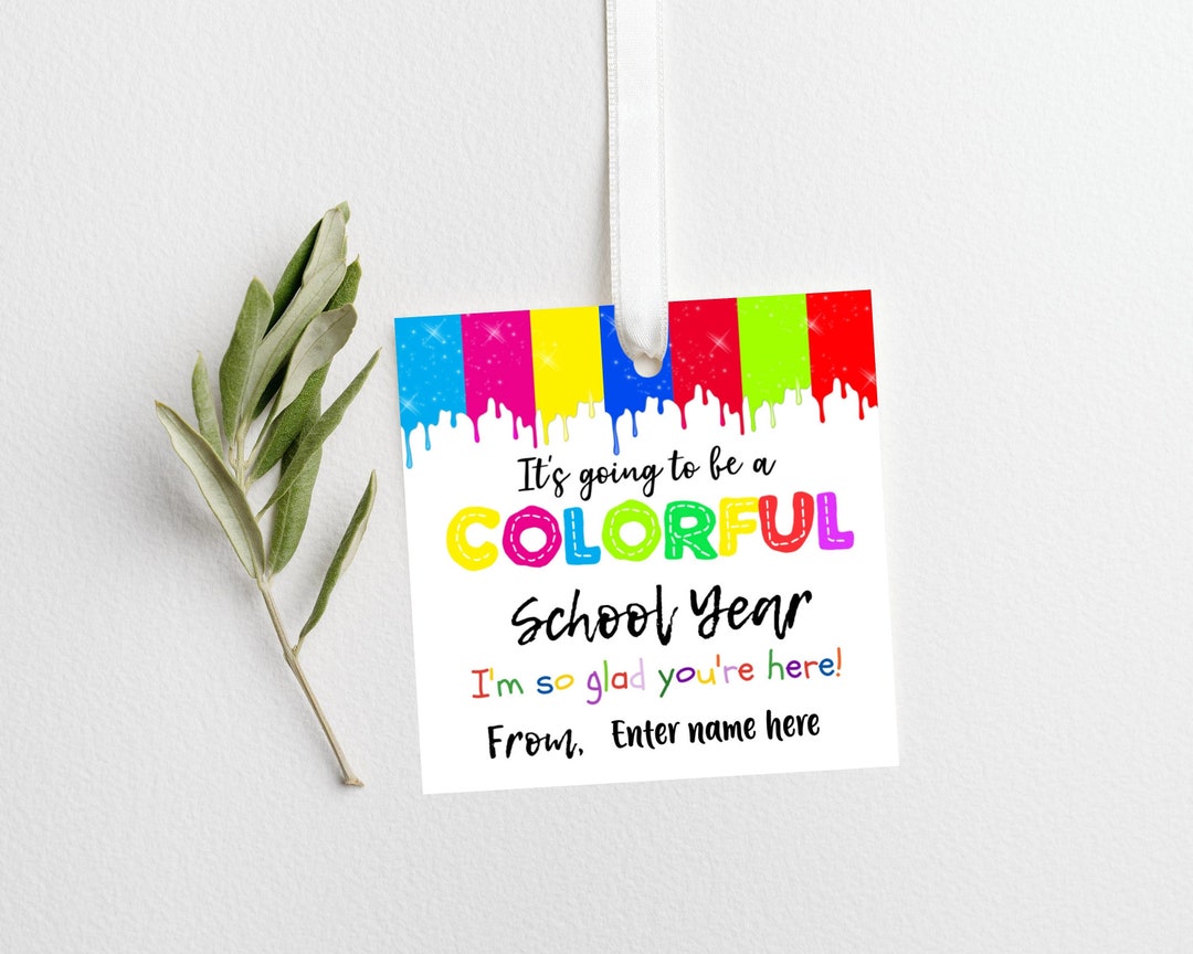 Back to School Gift Tags for Instant Editing Happy First Day of School ...
