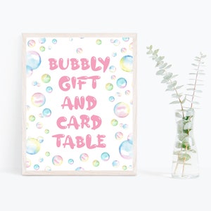 Bubble Birthday Party Signs X 3 Bubble Party Display Signs Bubble Party ...