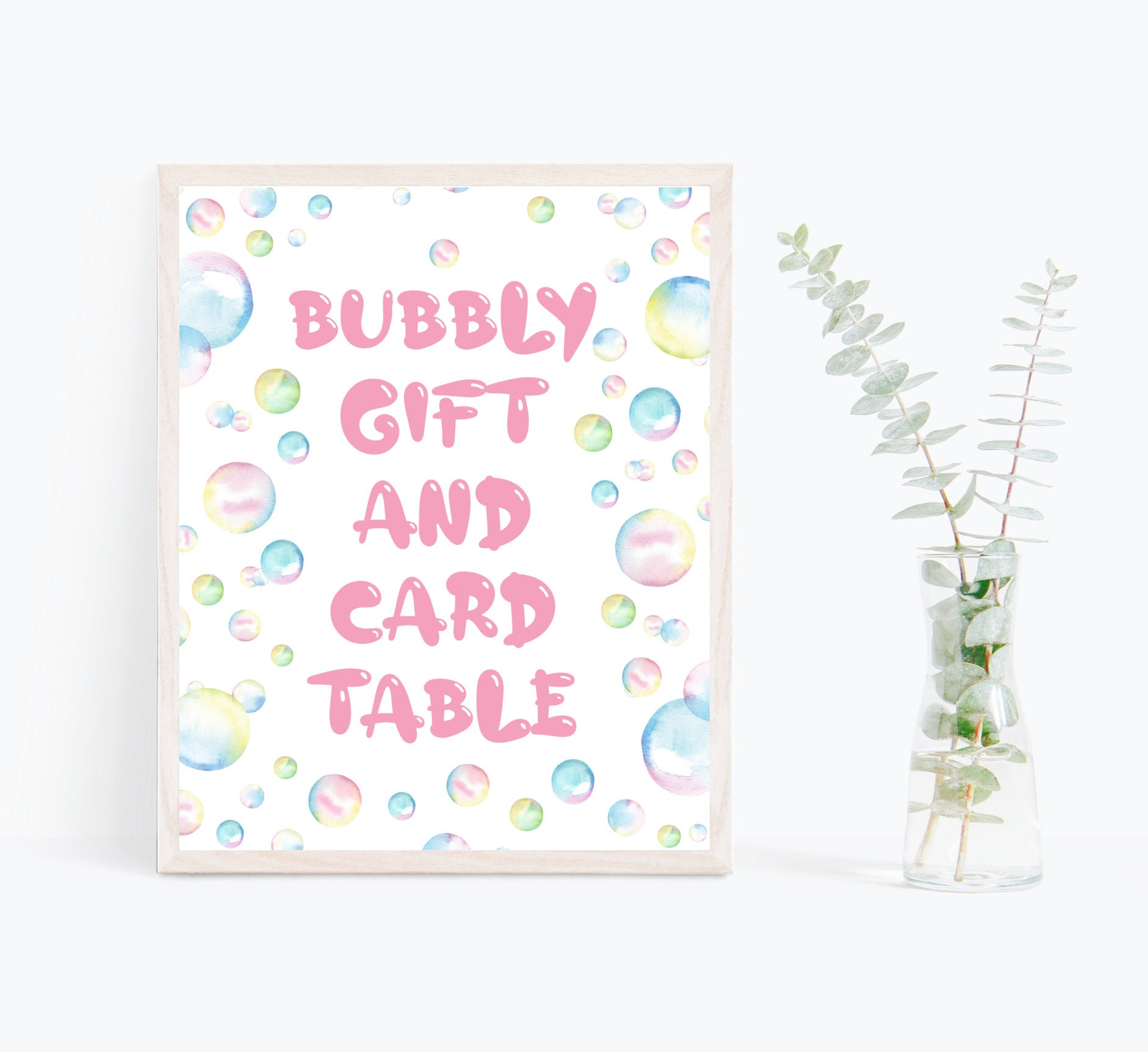 Bubble Birthday Party Signs X 3 Bubble Party Display Signs Bubble Party ...
