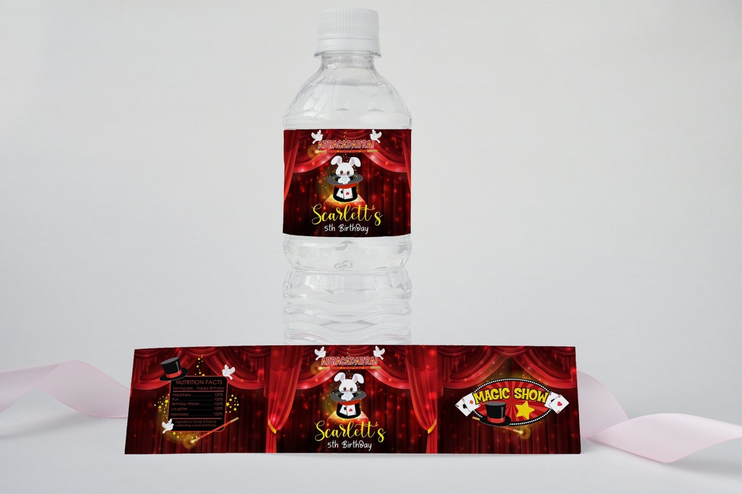 Magic Birthday Party Bottle Labels Magic Birthday Show Bottle Labels ...