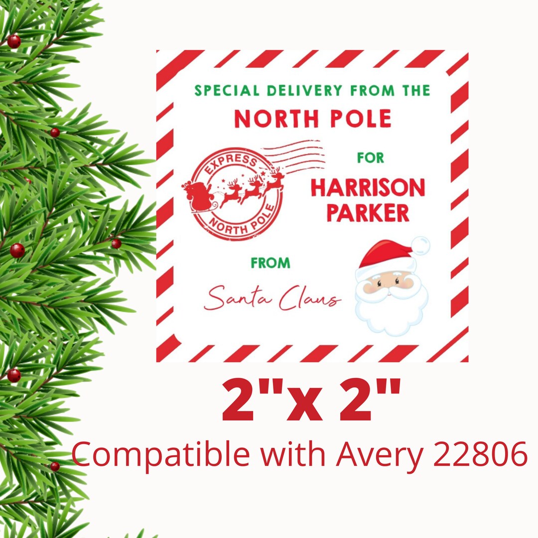 Christmas Gift Labels Christmas Label Stickers in 3 Sizes Editable ...