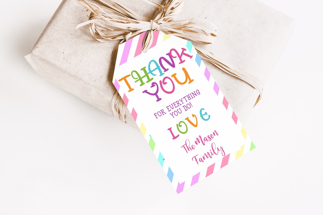Appreciation Tags Personalized Editable Appreciation Editable Tags ...