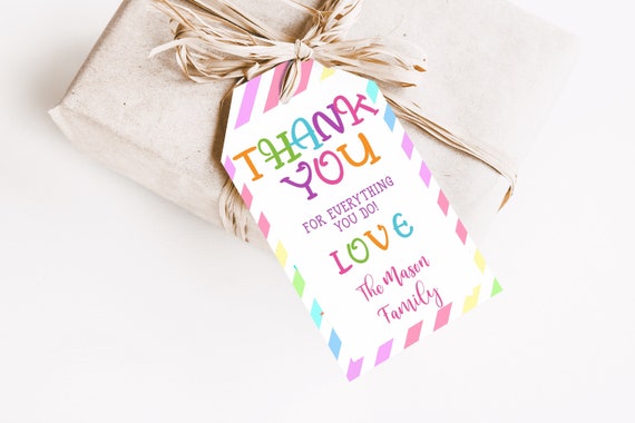 Appreciation tags personalized Editable Appreciation Editable tags ...