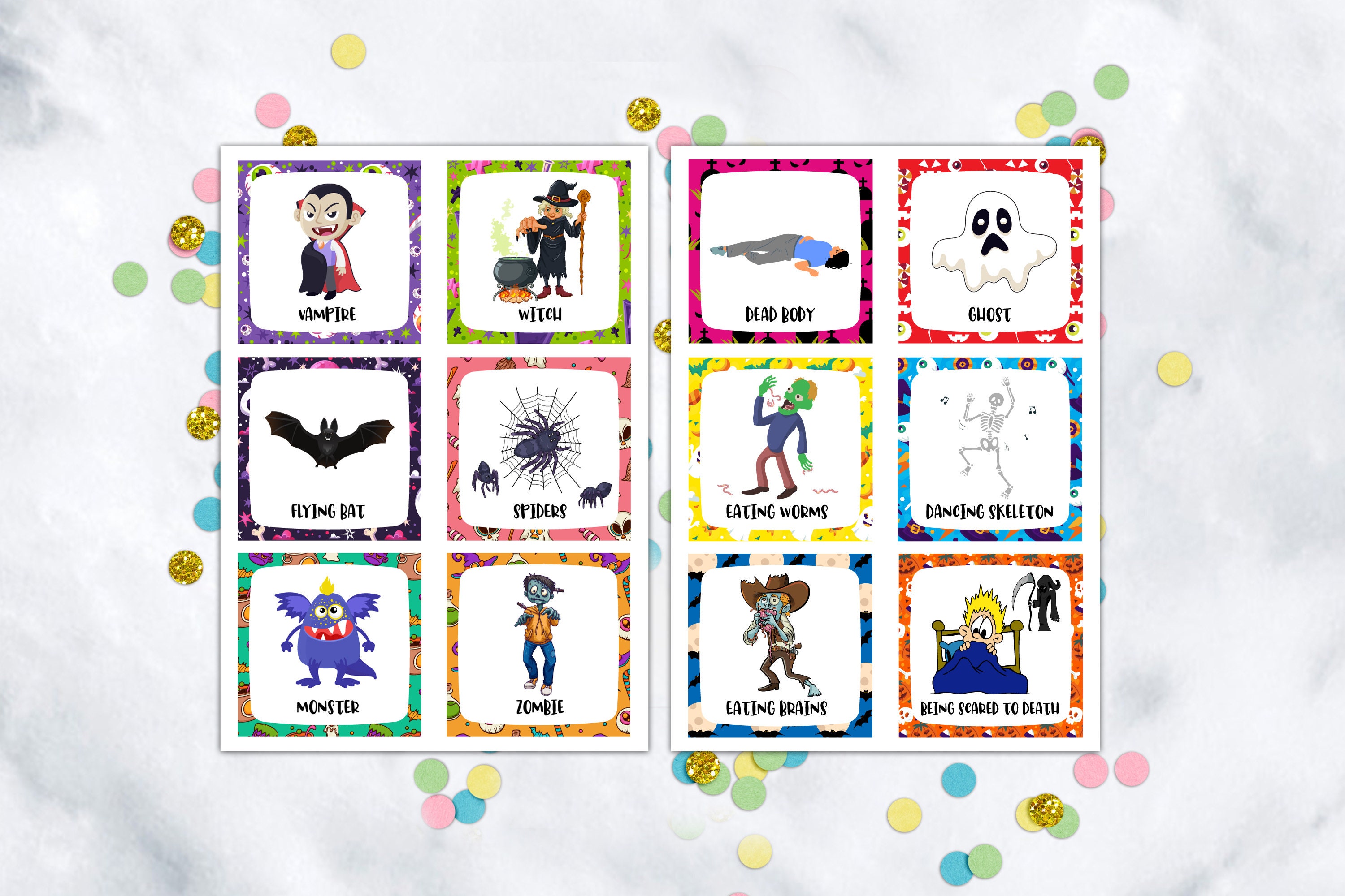 Charades Game Set for Kids 36 Printable Charades Games - Etsy