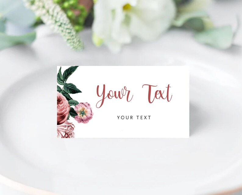 EDITABLE High Tea Birthday Place Card Editable Hightea Food - Etsy