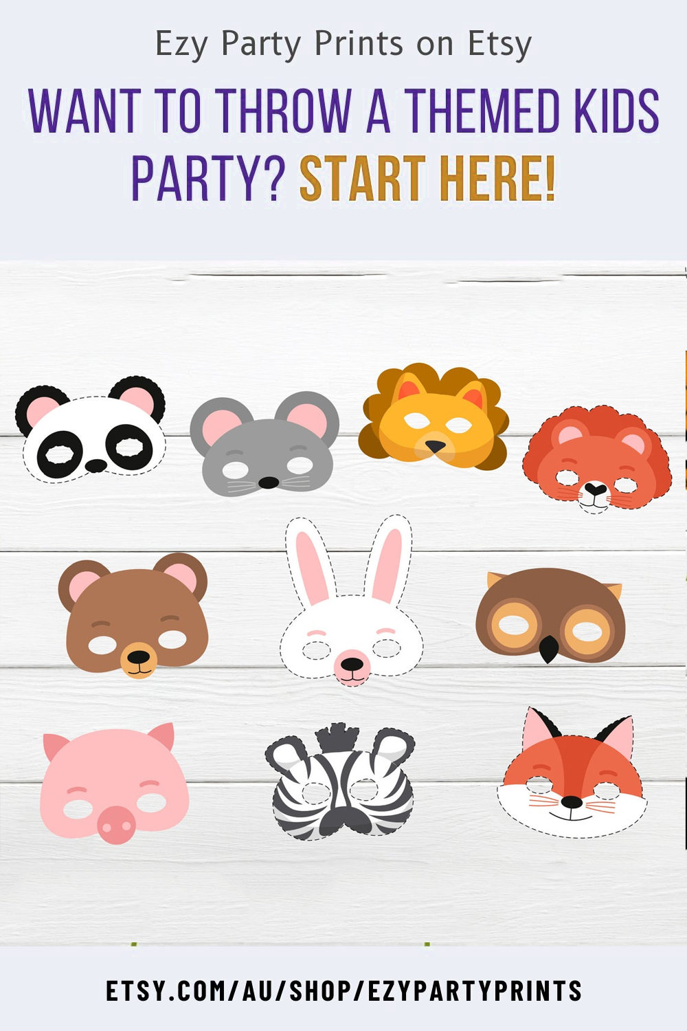 Printable Party Props. Animal Photo Booth Props, Animal Printable Props ...