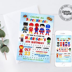 Superhero Birthday Party Bundle Superhero Party Printable Bundle Supers ...