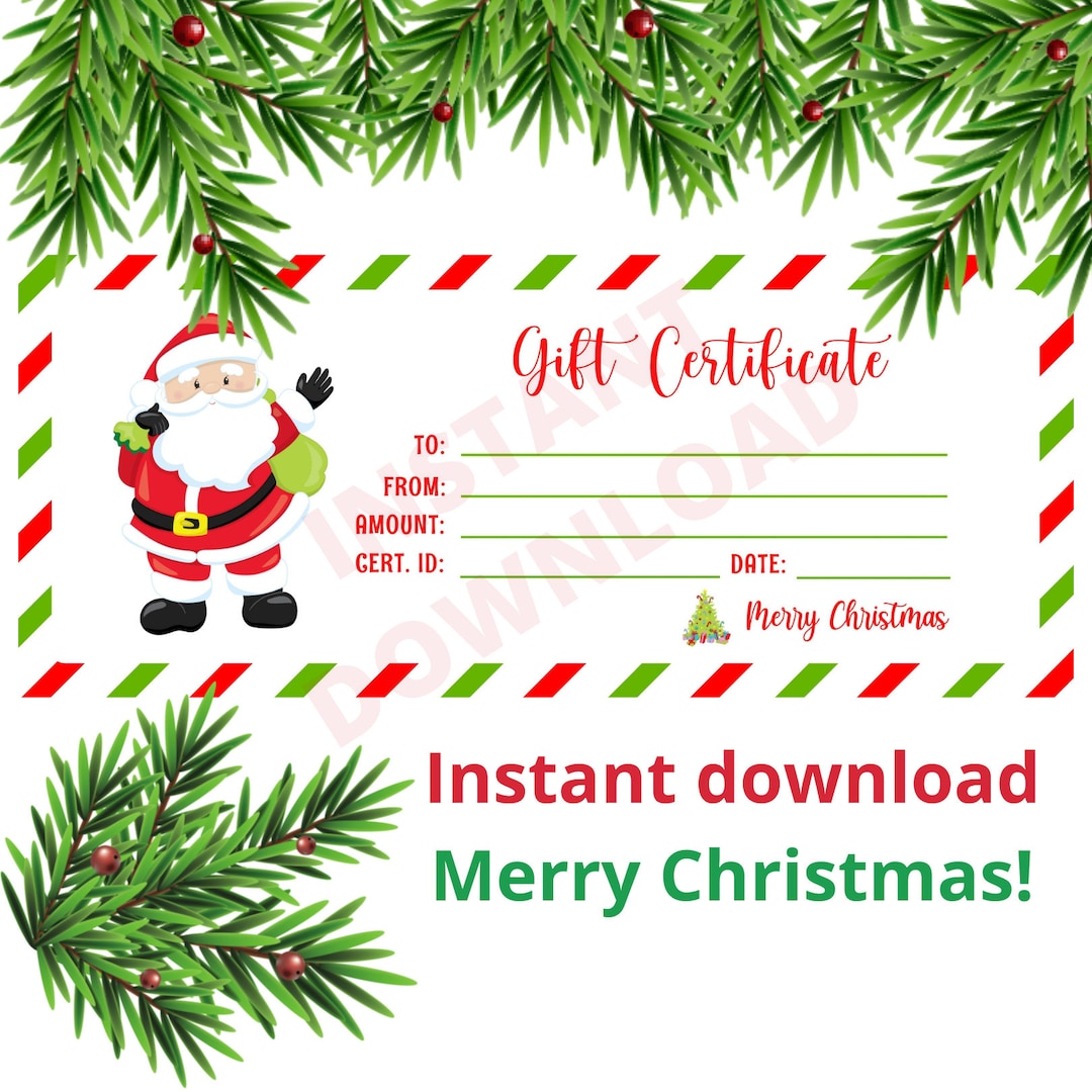 Editable Christmas Gift Voucher Template Gift Voucher to Print and Send ...