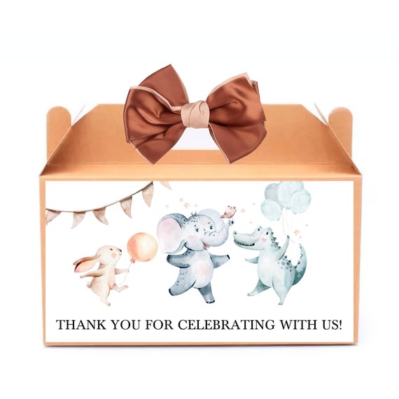 INSTANT DOWNLOAD Gender Neutral Gable Gift Box Label Boho Gable Box ...