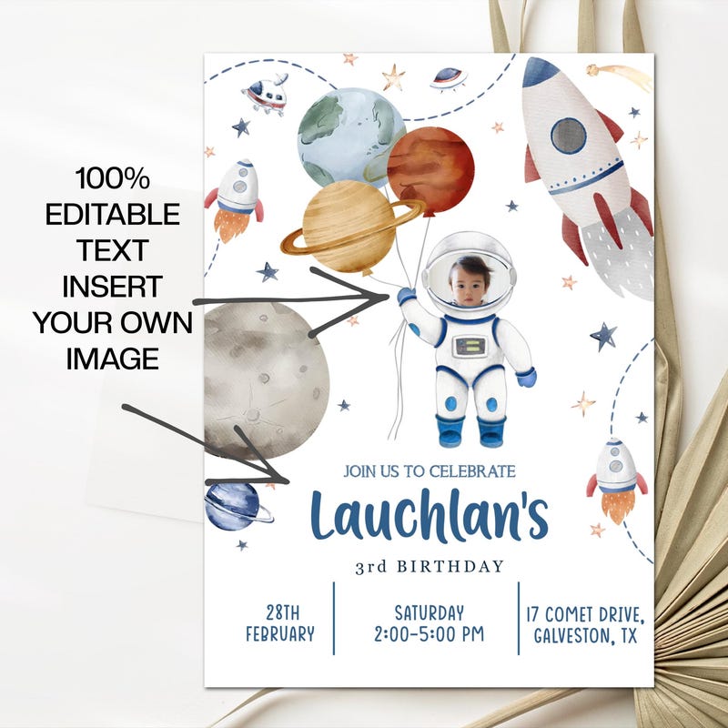 Planets Invitation - Etsy
